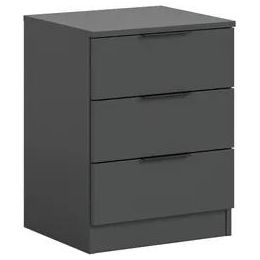 Nachtkommode Home Affaire "Skarde Nachttisch Beistelltisch Kommode, Breite: 45 cm", grau (anthrazit), B:45cm H:60cm T:40cm, Spanplatte, Sideboards, Skarde, Nachtkommode, 3 Schubkästen, anthrazit