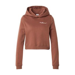 Nike Sportswear Sweatshirt 'Phoenix Fleece' Damen Größe L kastanienbraun / weiß