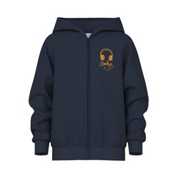 name it Sweatjacke 'NKMVOLTINUS' Jungen Größe 122/128 navy / orange