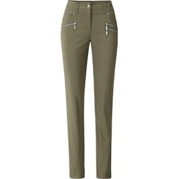 CRÉATION L Damen Bengalinhose mit schmalen Beinen oliv Größe 19