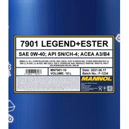 SCT - MANNOL Mannol Legend+Ester 0W-40 [10L] Motoröl MN7901-10