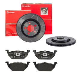 Brembo Bremsensatz-Vorderachse MAX LINE / STANDARD Bremsensatz, Scheibenbremse vorne rechts links innenbelüftet 280mm für SKODA VW (SVW) BRILLIANCE SE