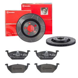 Brembo Bremsensatz-Vorderachse MAX LINE Bremsensatz, Scheibenbremse vorne rechts links innenbelüftet 280mm für SKODA VW (SVW) BRILLIANCE SEAT (FAW) AU