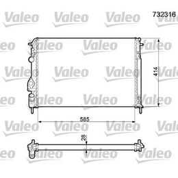 Valeo Kühler, Motorkühlung für RENAULT 7701352976 7700425842 732316
