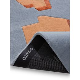 benuta Finest Kurzflor Teppich Keith Orange 160x230 cm - Moderner Kurzflor-Teppich für Wohnzimmer
