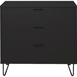 Mäusbacher Kommode MÄUSBACHER "Bonnie TOPSELLER", grau (anthrazit matt lack), B:81cm H:80cm T:45cm, Holzwerkstoff, Sideboards, Kommode mit Drahtgestell