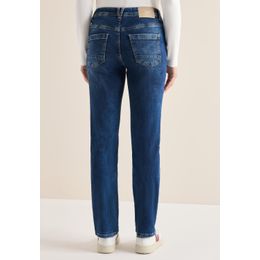 Cecil Damen Comfort-fit-Jeansmid blau used wash, Gr. 34, unifarben, Jeans, 77% Baumwolle, 20% Polyester, 3% Elasthan, Jeans, 5-Pocket-Style