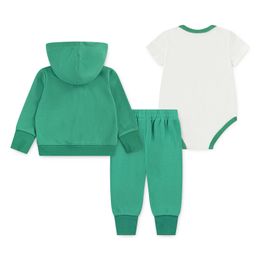 Neugeborenen-Geschenkset Nike Sportswear "NKN SUSTAINABLE 3PC FZ SET", Kinder, Gr. 74 (9), stadium grün, Sweatware, Obermaterial: 100% Polyester, KOB Set-Artikel, für Babys