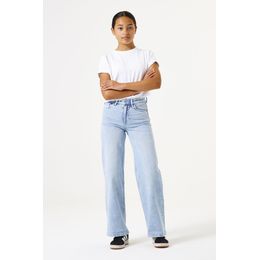 Weite Jeans Garcia "Annemay", Mädchen, Gr. 134, N-Gr, blau (light used), Denim/Jeans, Obermaterial: 99% Baumwolle, 1% Elasthan, weit, Jeans, for GIRLS