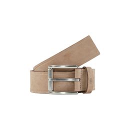 Tom Tailor Herren TTJAY Lederg&uuml;rtel mit eckiger Dornschlie&szlig;e, beige, Uni, Gr. 90