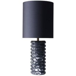 Salesfever Tischleuchte &raquo;Marmor&laquo; E27 1 Stk. mit Marmor-Standfu&szlig; Schwarz