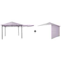 Tepro Pavillon &raquo;Lehua&laquo; BxTxH: 330x330x285 cm, Seitenteil als Markise ausklappbar lavendel