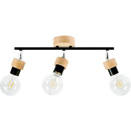 BRITOP LIGHTING Deckenleuchte »MARJOLAINE« E27 1 Stk. Bewegliche Spots, aus Eichenholz, FSC -Zertifikat holz hell