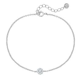 Glanzst&uuml;cke M&uuml;nchen GLANZST&Uuml;CKE M&Uuml;NCHEN Gliederarmband &raquo;GSM6025&laquo; mit Zirkonia silber + wei&szlig; none Armband f&uuml;r Damen