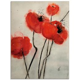 Artland Glasbild »Roter Mohn« 1 Stk. tlg. in verschiedenen Größen Farbe Bild(er): rot