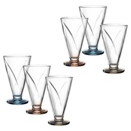 Leonardo Eisschale »CONO, Eisbecher aus Glas, 360 ml, farbig, 6er-Set« 6 Stk. aus Glas spülmaschinengeeignet transparent, bunt