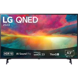 LG QNED-Fernseher »43QNED756RA« 109 cm/43 ′′ Smart-TV QNED, α5 Gen6 4K AI-Prozessor, HDR10, HDMI 2.0, Single Triple Tuner schwarz Starker α5 Gen6 4K..