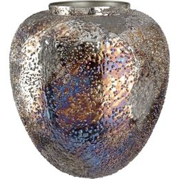 Gilde Tischvase »Pavone« Vase aus Metall, Höhe ca. 27 cm braun