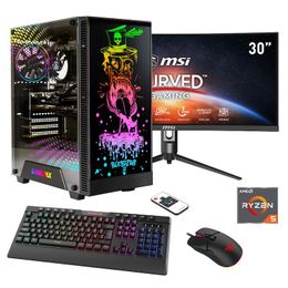 Hyrican Gaming-PC-Komplettsystem »Rockstar SET02454« 30 ′′ AMD Ryzen 5 GeForce RTX 4060 16 GB RAM 1.000 GB SSD DDR5, Windows 11, inklusive 30"...