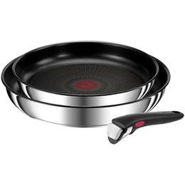 Tefal Pfannen-Set »Ingenio Preference, Pfannenset abnehmbarer Griff, Antihaftversiegelung« Edelstahl Set, 2x Pfannen Ø 24/28 cm, 1x abnehmbarer...