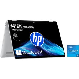 HP Convertible Notebook »OmniBook 5 Flip 14-fp0052ng« 35, 6 cm / 14 ′′ Intel Core i5 Iris Xe Graphics 512 GB SSD Gletschersilber
