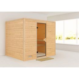 Karibu Sauna »Soraja« Set, ohne Ofen naturbelassen