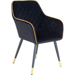 Kayoom Stuhl »Amino 525, stilvoller Design-Stuhl, samtweicher Bezug aus Velvet-Stoff« () 1 Stk.samtweicher Bezug, elegant, glamourös, elegante...