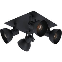 Eglo Deckenspot »BARNSTAPLE« E27 1 Stk. Deckenlampe schwarz
