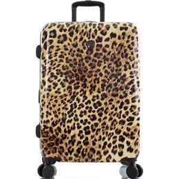 Heys Hartschalen-Trolley »Leopard, 66 cm« 73 l 4 Rollen x Joachim Llambi Hartschalen-Koffer Volumenerweiterung Brown Leopard