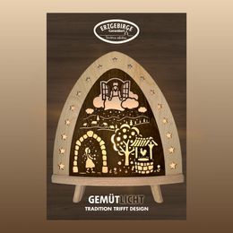 Weigla LED Dekolicht &raquo;Frau Holle, BxHxT: 30x32x6 cm&laquo; E14 Weihnachtsdeko aus dem Erzgebirge, Holz Buche Natur-Braun
