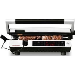 Gastroback Kontaktgrill »42539 Design BBQ Advanced Control« 2000 W silberfarben/schwarz Geriffelte obere Grillplatte mit Höhenverstellung für eine...