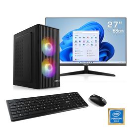 CSL PC-Komplettsystem »Spectrum V24561« 27 ′′ Intel Pentium Gold 32 GB RAM 1.000 GB SSD schwarz Inkl. Full HD Monitor, Maus, Tastatur, 300 MBit/s...