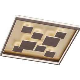 Fischer und Honsel FISCHER & HONSEL LED Deckenleuchte &raquo;Rico&laquo; LED-Board 1 Stk. Warmwei&szlig; rostbraun/goldfarben