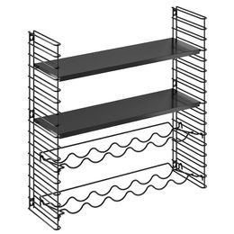 Metaltex Wandregal »Tomado Regal« 1 Stk. tlg. für 12 Weinflaschen schwarz