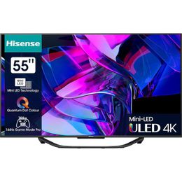 HISENSE Mini-LED-Fernseher »55U7KQ« 139 cm/55 ′′ Smart-TV anthrazit Quantum Dot Color, Dolby Atmos, Hi-View Engine