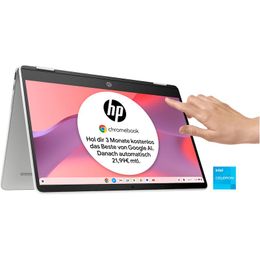 HP Chromebook »14a-ca0221ng« 35, 6 cm / 14 ′′ Intel Celeron UHD Graphics 600 ChromeOS, Convertible Laptop silberfarben