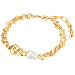 YOKOAMII Armband »Y101« mit Perle gelbgold none Damen-Armband