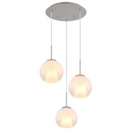 Globo LIGHTING Hängeleuchte »BARRY« E27 1 Stk. Hängelampe/Pendelleuchte/Esszimmer/Wohnzimmer/Esstisch Nickel matt