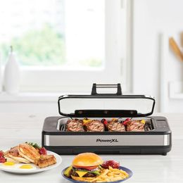 MediaShop Tischgrill »PowerXL Smokeless Grill Elite« 1500 W schwarz Grillrost im Rautenmuster