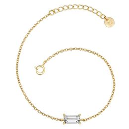 Glanzstücke München GLANZSTÜCKE MÜNCHEN Gliederarmband »GSM431« aus Sterling Silber gelbgold + weiß none Glitzernder Armschmuck für Damen