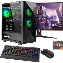 Hyrican Gaming-PC-Komplettsystem »Striker SET02262« 27 ′′ Ryzen Ryzen 5 GeForce RTX 3060 16 GB RAM 960 GB SSD 5600X, Windows 11, inklusive 27"...