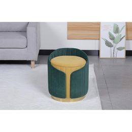 Kayoom Sitzhocker »Hocker Corin 145, Modernes Design, Komfortabel mit Rückenstütze« 1 Stk. tlg. zweifarbig, modern, komfortable Rückenstütze Curry...