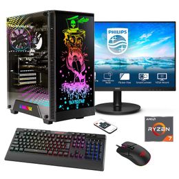 Hyrican Gaming-PC-Komplettsystem »Rockstar SET02456« 27 ′′ AMD Ryzen 7 GeForce RTX 4060 16 GB RAM 1.000 GB SSD DDR5, Windows 11, inklusive 27"...