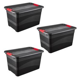 keeeper Transportbehälter »eckhart, 3er Set Transporbox, 52 L, 59, 5 x 39, 5 x 34 cm« 39, 5 cm breit 34 cm hoch 59, 5 cm lang Set, 3 Stk. tlg....