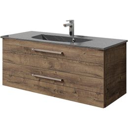 SAPHIR Waschtisch »Serie 6025 Mineralmarmor-Waschtisch mit Unterschrank, 117 cm breit« 2 Stk. tlg. Waschplatz mit 2 Schubladen, hängend,...