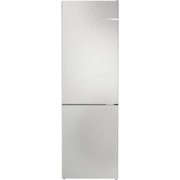 Bosch Kühl-/Gefrierkombination Serie 4 »KGN362LBF« 186 cm hoch 60 cm breit Metall-Optik Warnsignal mit Ton oder Licht, wenn die Tür nicht...