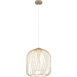Globo LIGHTING Hängeleuchte »DICHTI« E27 1 Stk. Hängelampe/Pendelleuchte/Esszimmer/Wohnzimmer/Esstisch sandfarben matt