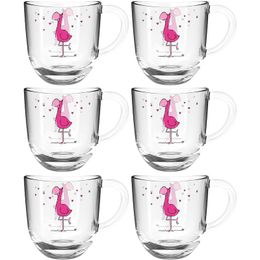 Leonardo Gläser-Set »BAMBINI Flamingo 6er-Set« 280 ml mehrfarbig