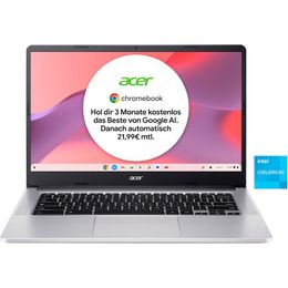 Acer Notebook »CB314-3H-C3LK« 35, 56 cm / 14 ′′ Intel Celeron UHD Graphics 128 GB SSD Pure Silber