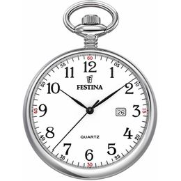 Festina Taschenuhr »F2019/1« Quarzuhr, Herrenuhr, Datum silberfarben Praktische Herrentaschenuhr